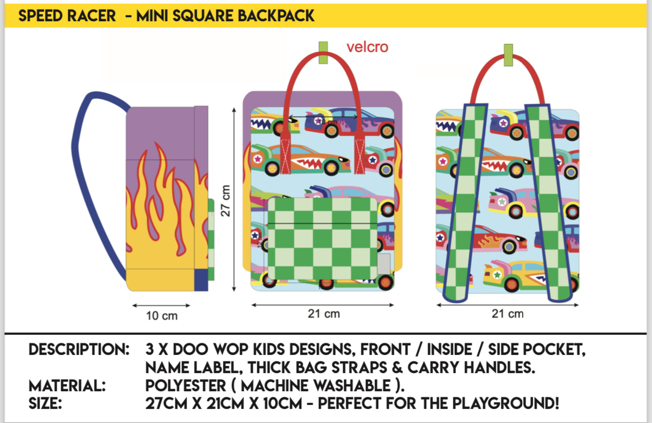 SPEED RACER MINI BACKPACK Doo Wop – Jelly Tot